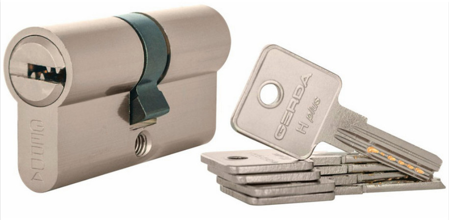 Секретна ключалка Gerda H plus, 30/50 мм, никел-сатен: ASD BG е-магазин