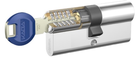 Патрон KABA System experT, стандартен, размер 35/40 мм, 4 ключа: ASD BG ...